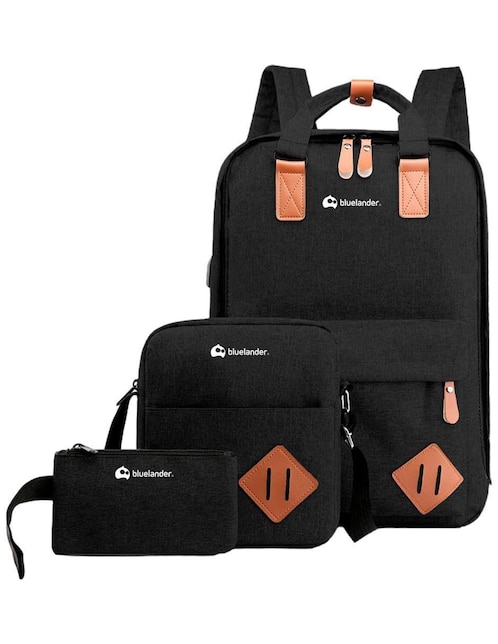 Set mochila con portalaptop Bluelander impermeable unisex 1